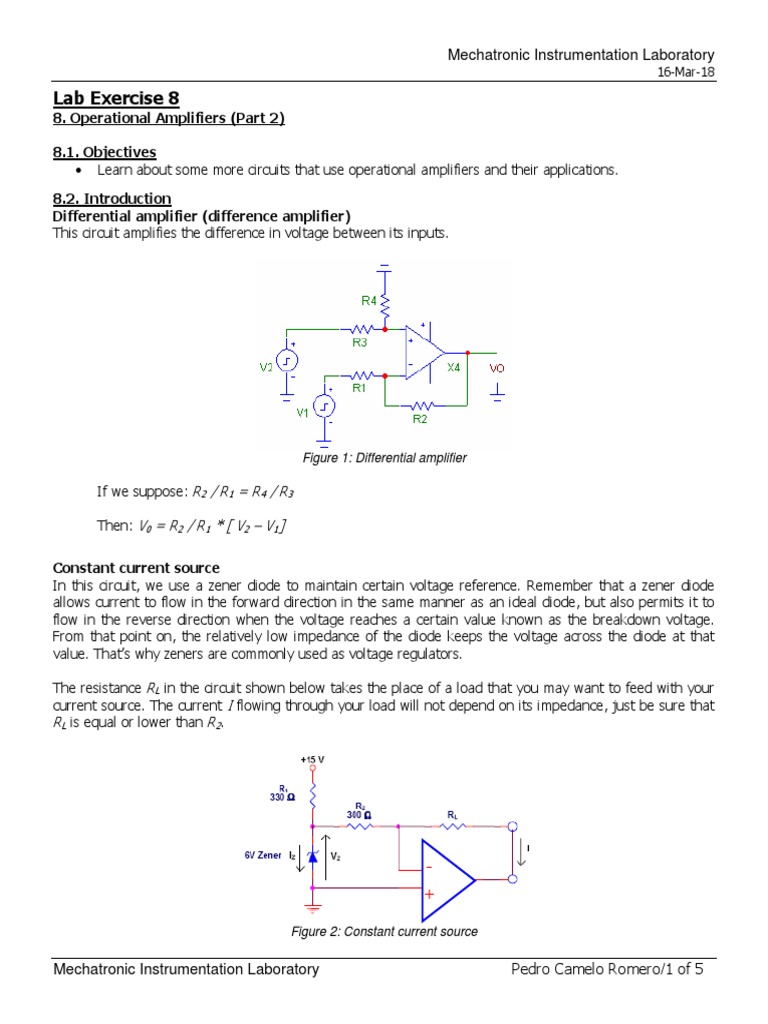 Lab Exercise 8: Mechatronic Instrumentation Laboratory | PDF ...