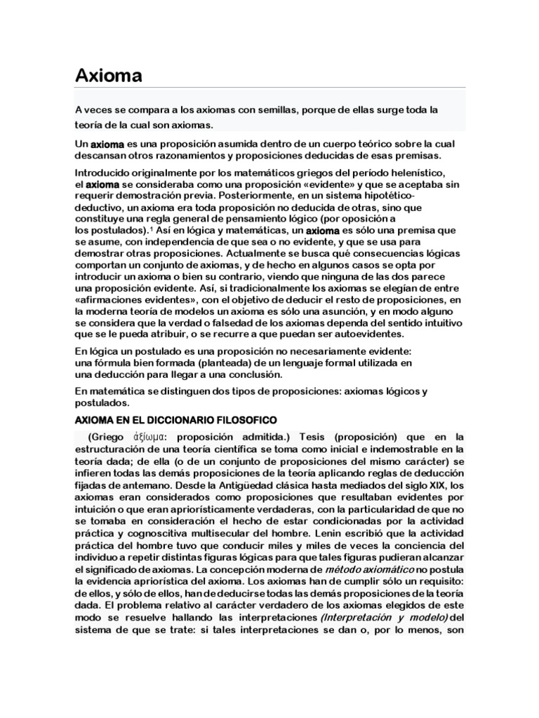 Axioma | PDF | Axioma | Teorema