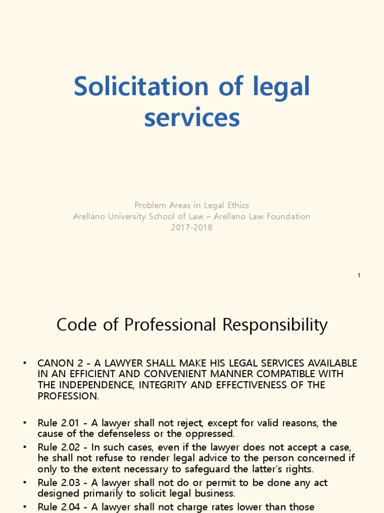 Solicitation of Legal Services | PDF | Lawyer | Practice Of Law