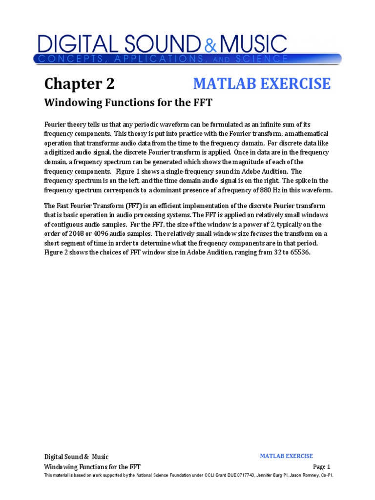 Windowing Functions For The FFT | PDF | Fourier Analysis | Spectral Density