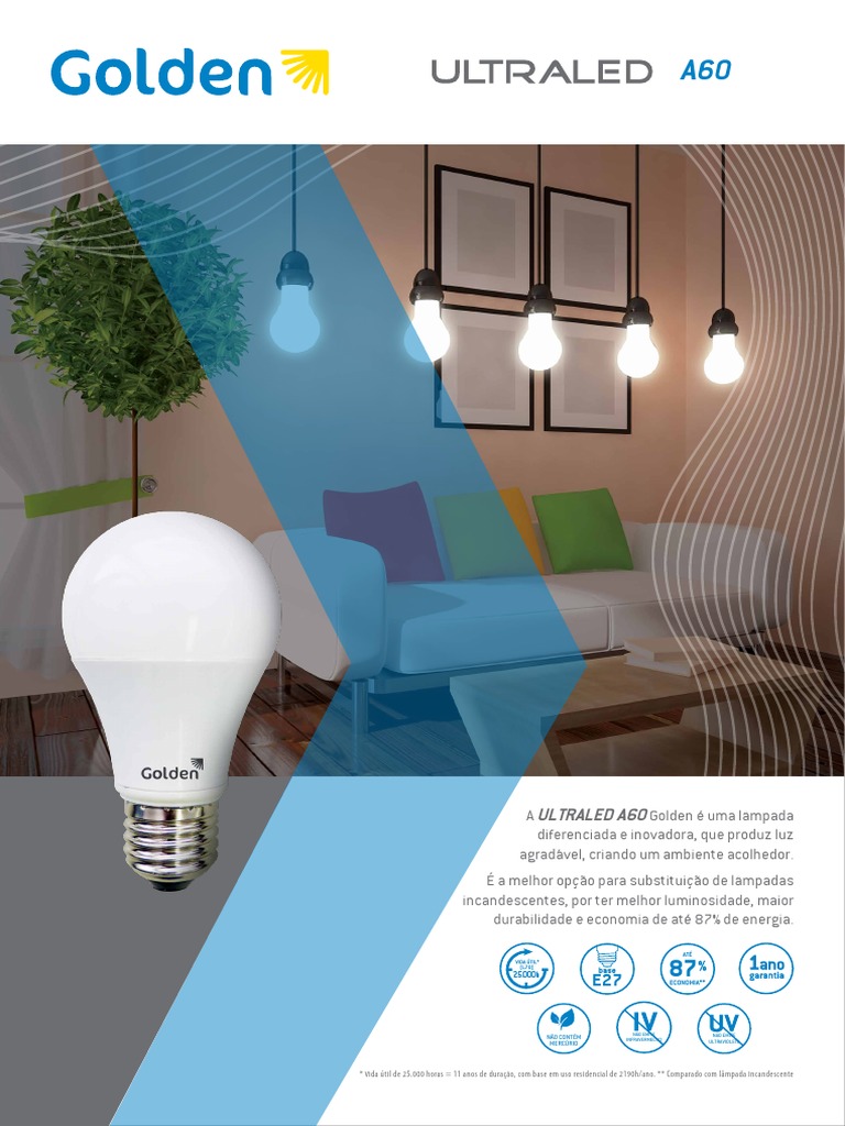 A ULTRALED A60 Golden: Uma Lâmpada Diferenciada e Econômica com Alta ...