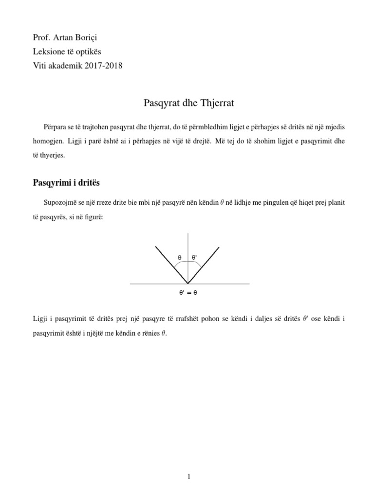 Pasqyrat Thjerrat | PDF