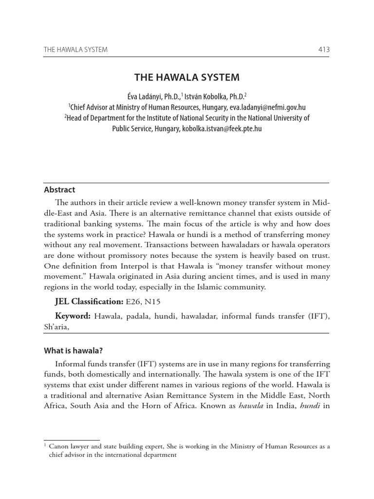 Hawala System | PDF | Money | Economies