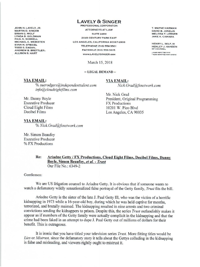 Getty Images Demand Letter