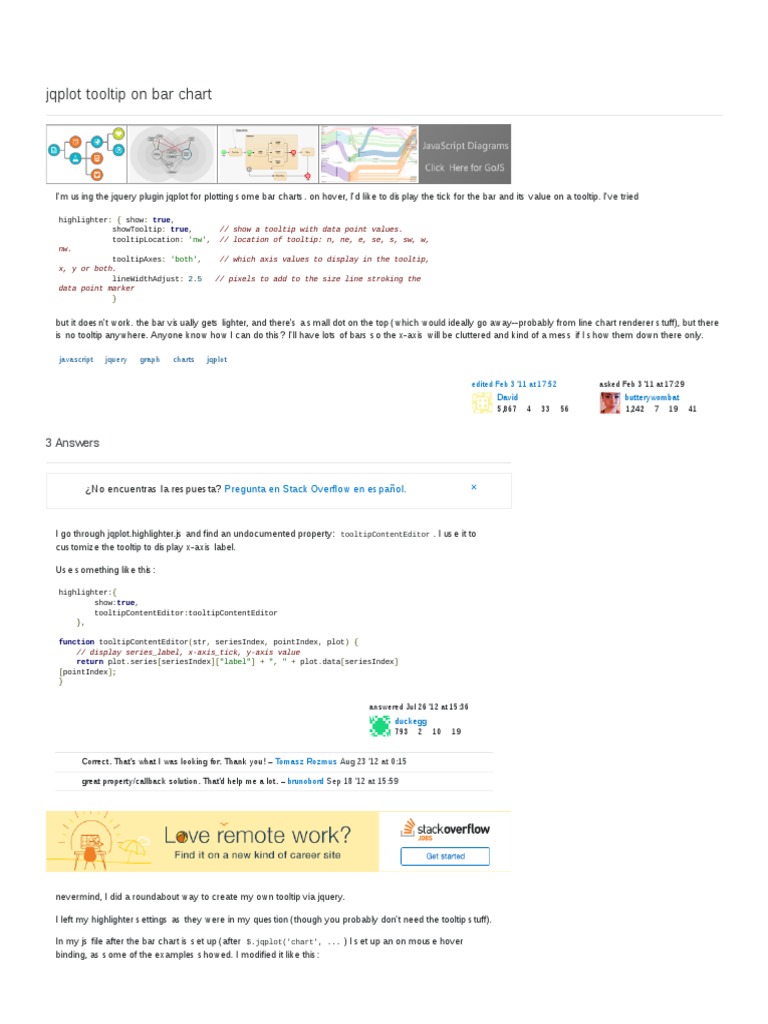 Javascript Jqplot Tooltip On Bar Chart Stack Overflow Download Free Pdf Chart J Query 