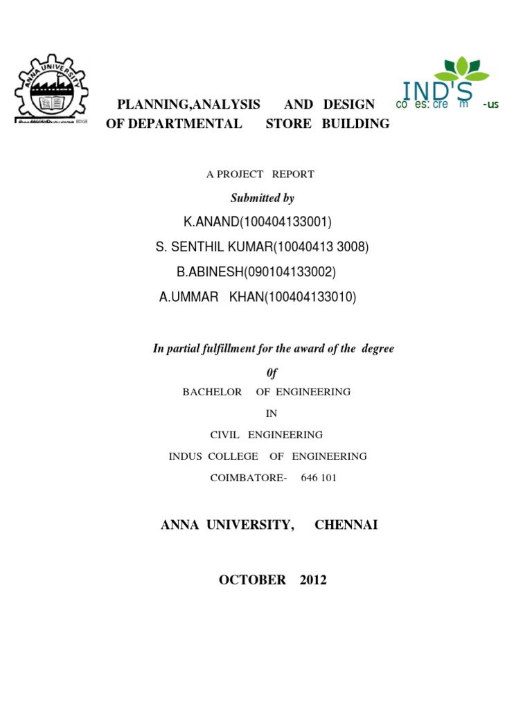 Civil Engineering Project Report | PDF