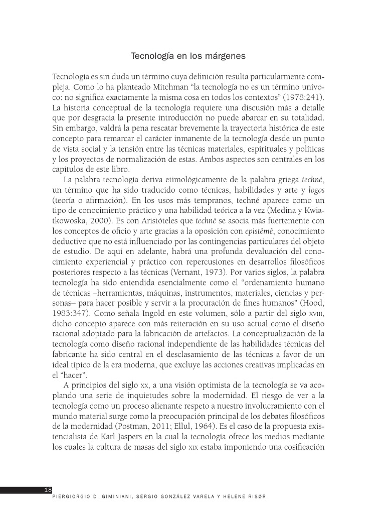 Tecnología en Los Márgenes: Techné, Logos | PDF | Conocimiento | Teoría
