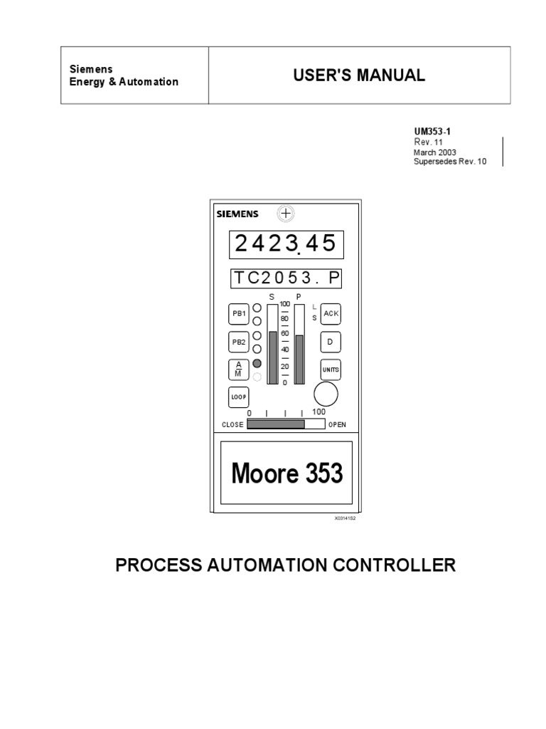 Moore 353 Manual | PDF | Electrical Wiring | Electrical Connector