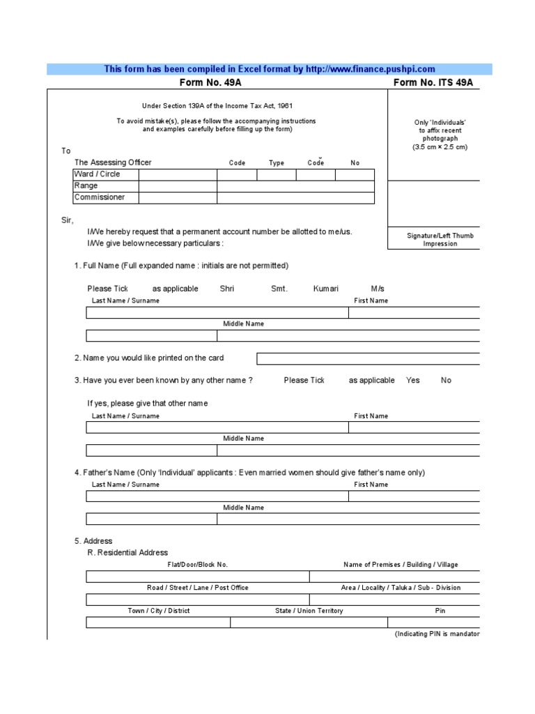 Fillable Form 49a In Excel - Printable Forms Free Online
