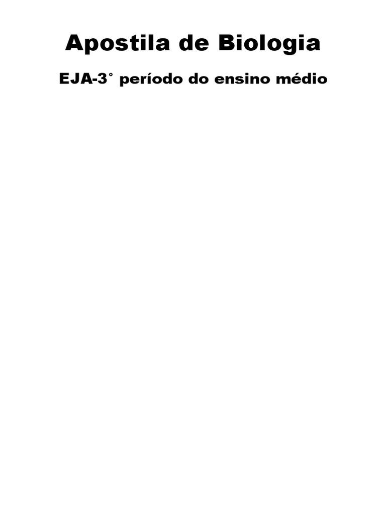 Apostila de Biologia 3 Ano Eja | PDF | DNA | Cromossomo
