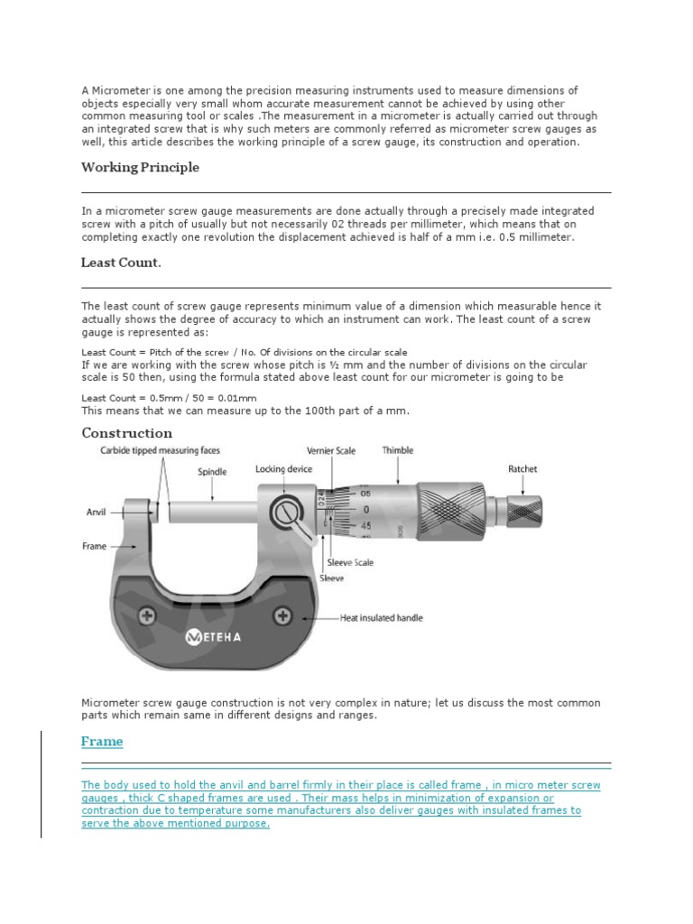 Micrometer screw Guage | Screw | Scientific Observation | Free 30-day ...