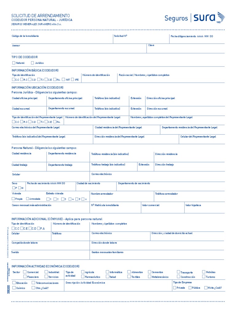 Solicitud Codeudor PDF | PDF | Seguro | Business