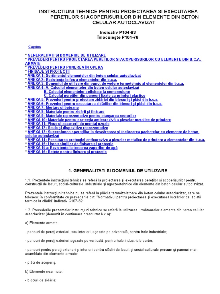 Instructiuni Tehnice Pentru Proiectarea Si Executarea Peretilor Si ...