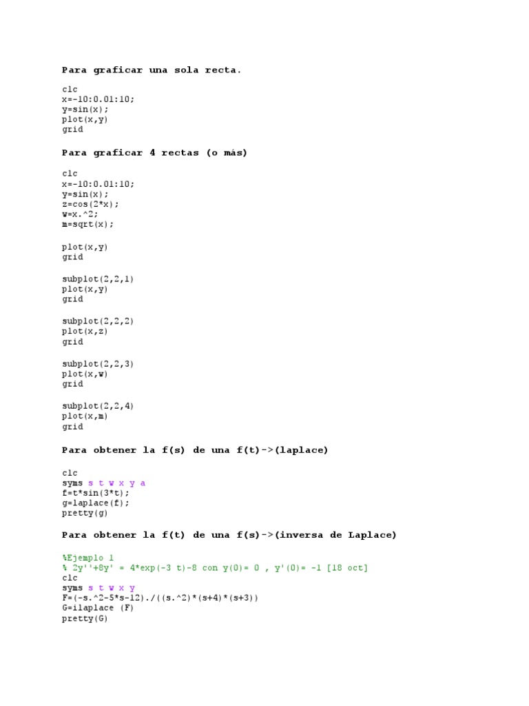 Codigos Matlab. | PDF