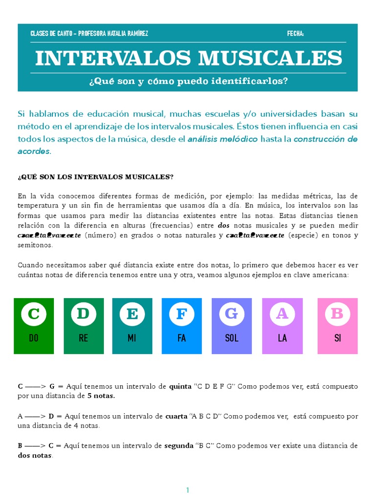 Intevalos Musicales (1) - Copiar | PDF | Intervalo (música) | Acorde ...
