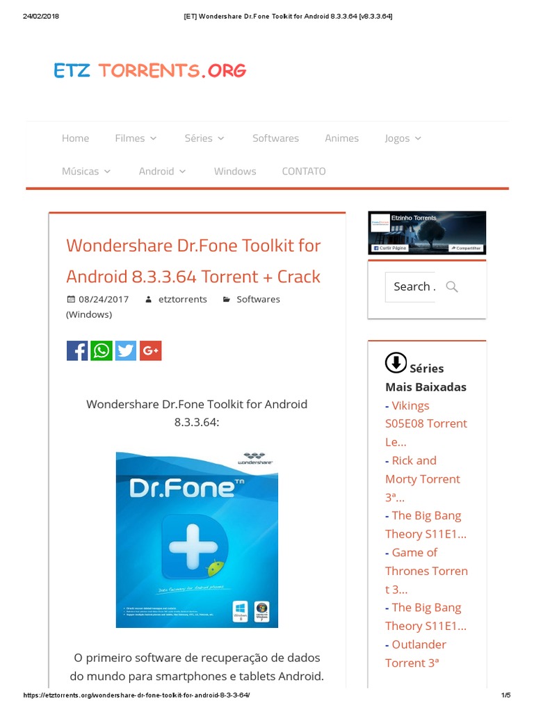 (ET) Wondershare DR - Fone Toolkit For Android 8.3.3.64 (v8.3.3 | PDF | Android (Operating ...