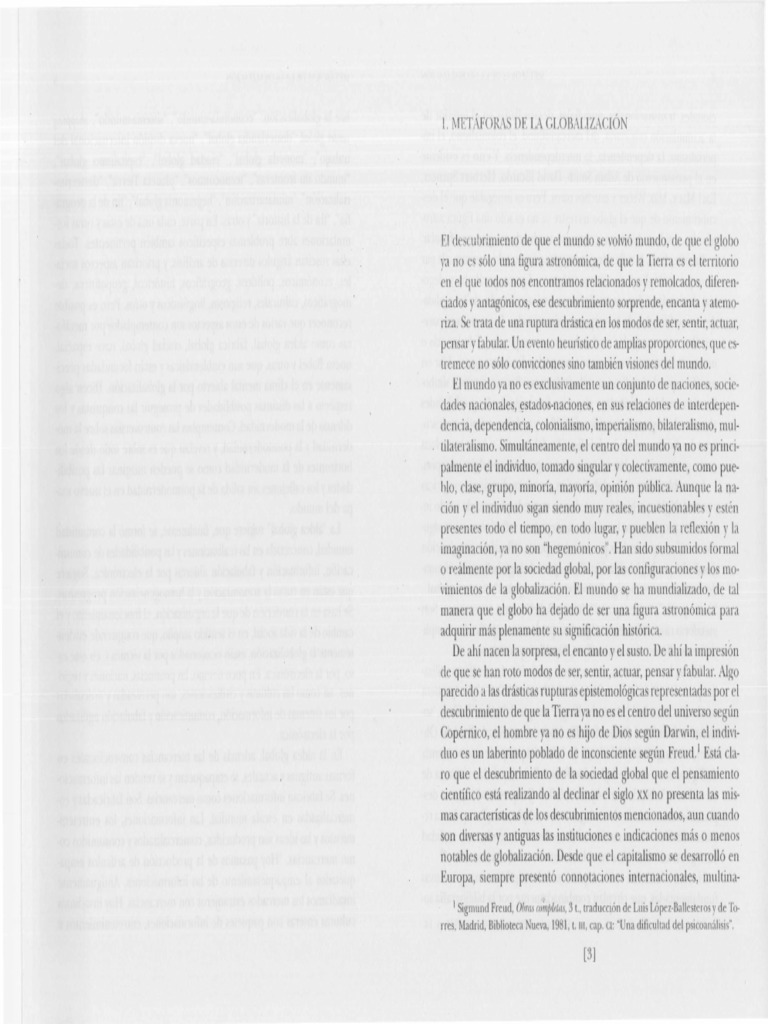 Teorias de La Globalizacion - Octavio Ianni | PDF