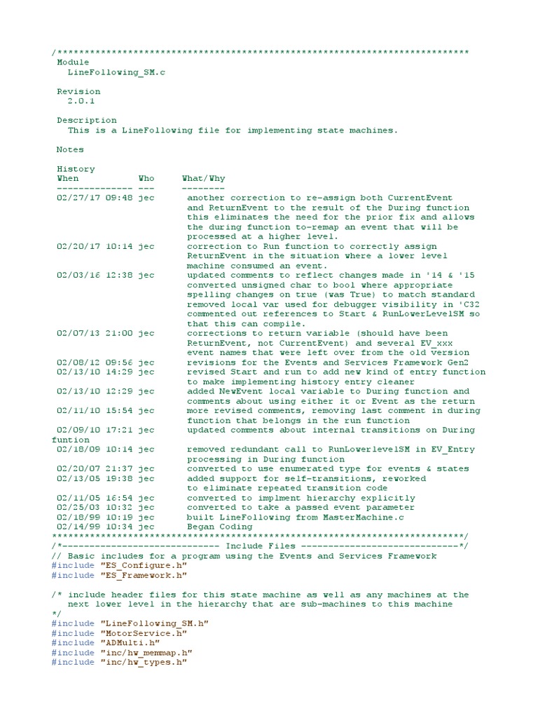 Linefollowing Sm Pdf Subroutine Parameter Computer Programming