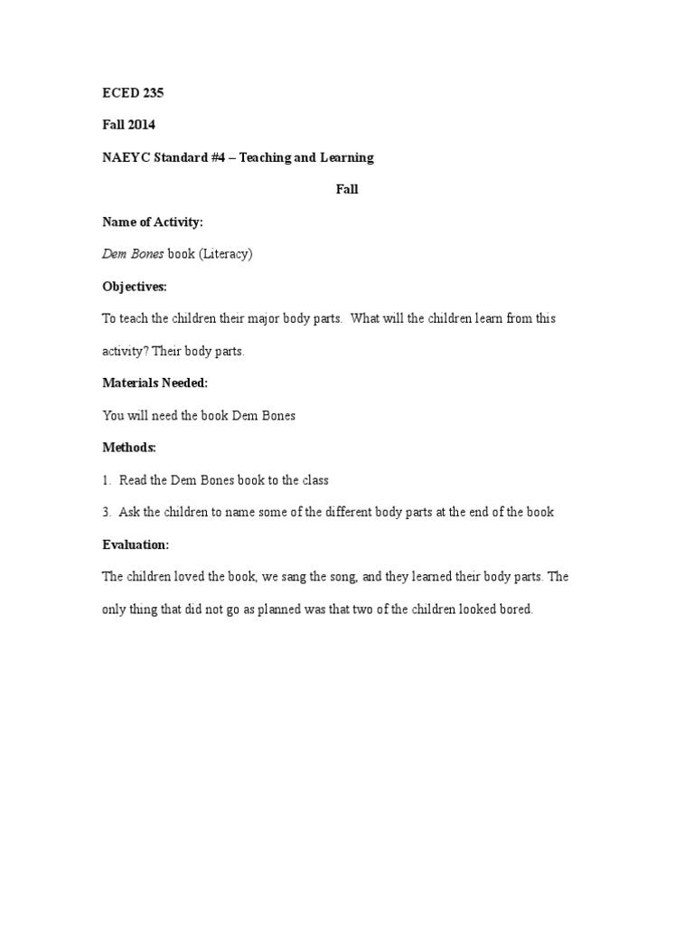 Dem Bones Book | PDF