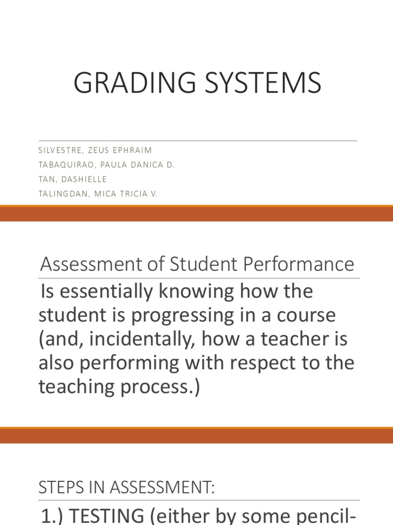 Grading Systems | PDF | Test (Assessment) | Evaluation Methods