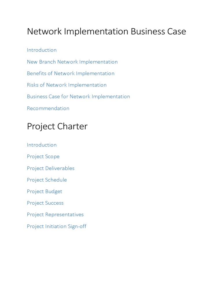 Network Implementation Project Plan | PDF