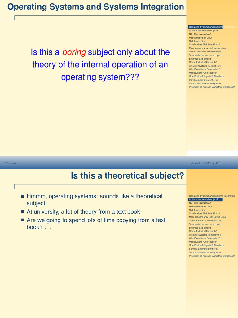 Introduction To Ossi | PDF | Linux | Operating System