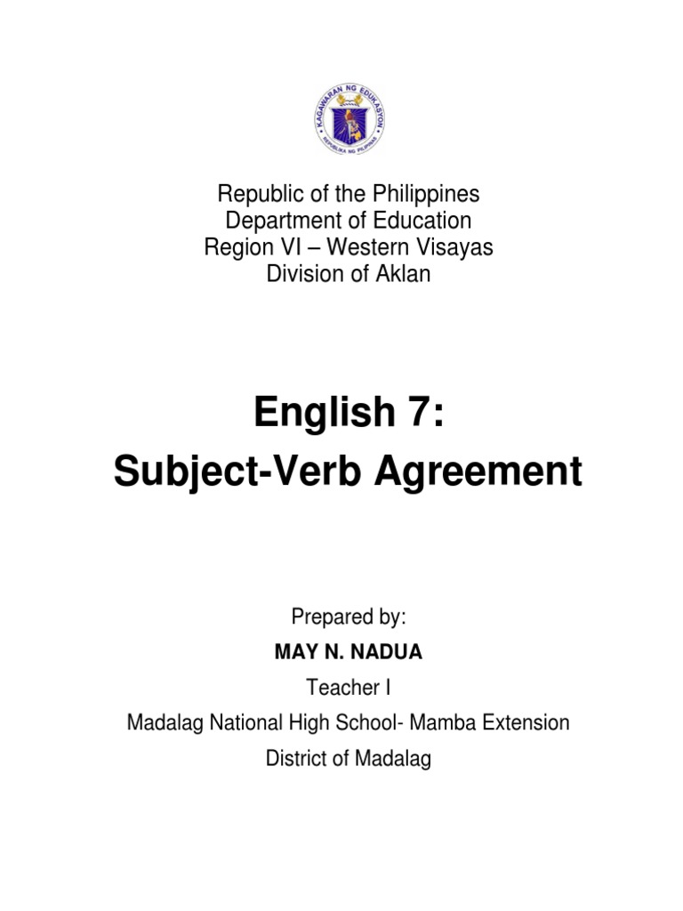 English 7: Subject-Verb Agreement | Download Free PDF | Agriculture