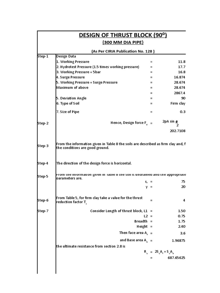 Design of Thrust Block | PDF | Nature