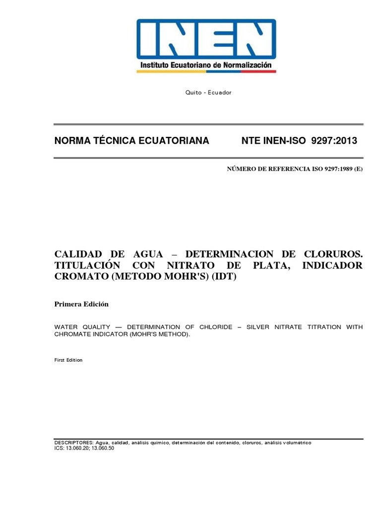 Nte Inen Iso 9297 Ext | PDF | Organización internacional para la ...