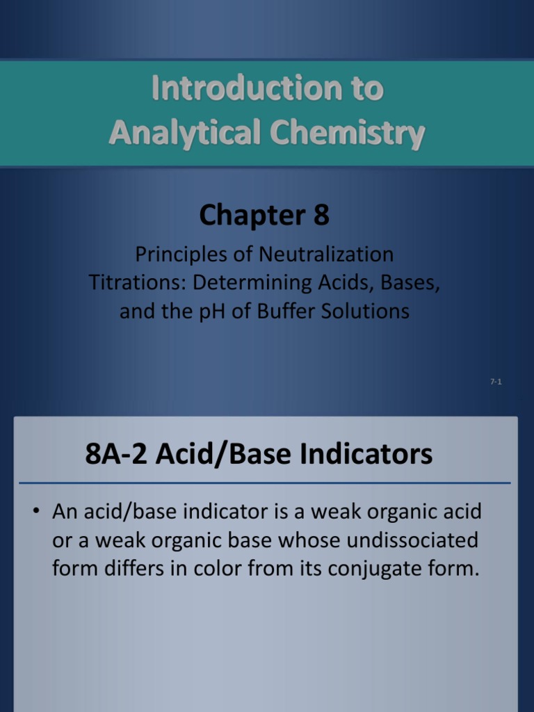 Skoog CH 8 Principles of Neutralization Titrations | PDF | Buffer Solution | Ph
