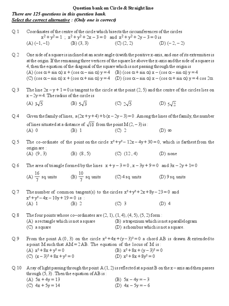 Circle & St. Line (WA) F-Only | PDF | Circle | Triangle