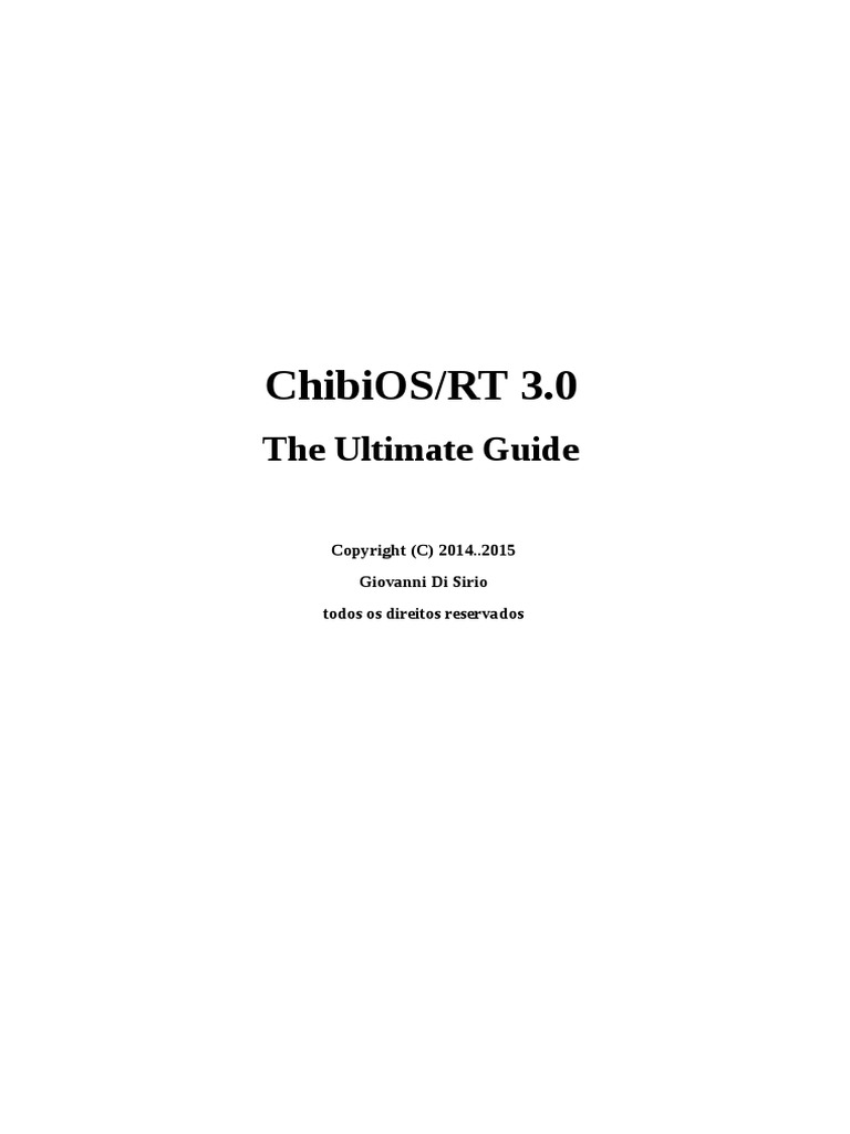 ChibiOS - RT 3.0 - The Ultimate Guide - PT | Download grátis PDF | Thread (informática) | Tempo