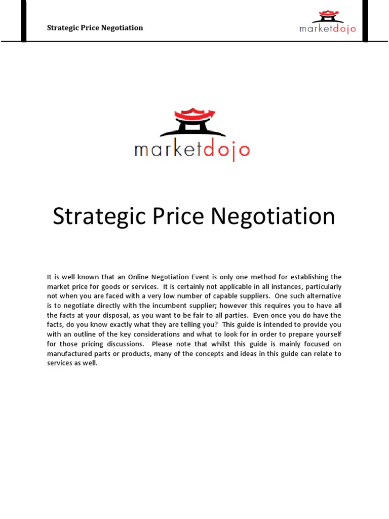 Strategic Price Negotiation | PDF | Negotiation | Exchange Rate