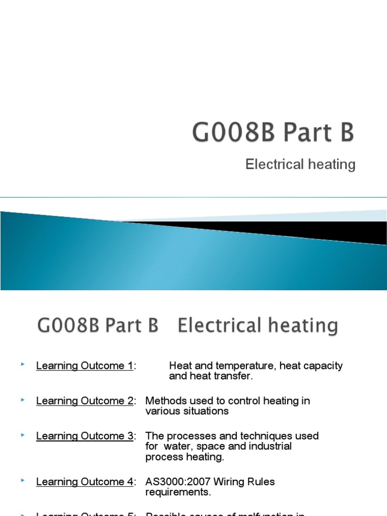 Electrical Heating | PDF | Water Heating | Thermostat