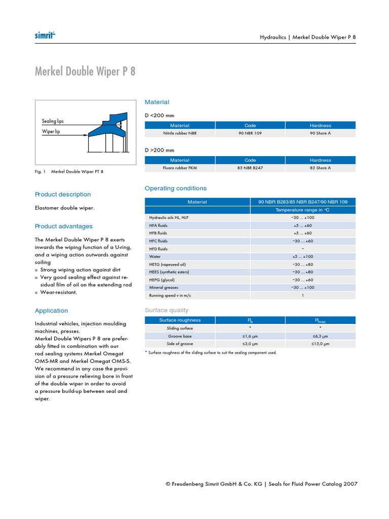 Simrit Seal Profile | PDF | Liquids | Chemical Engineering