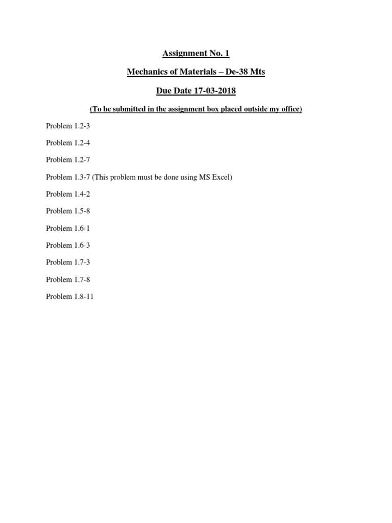 Assignment No 1 | PDF