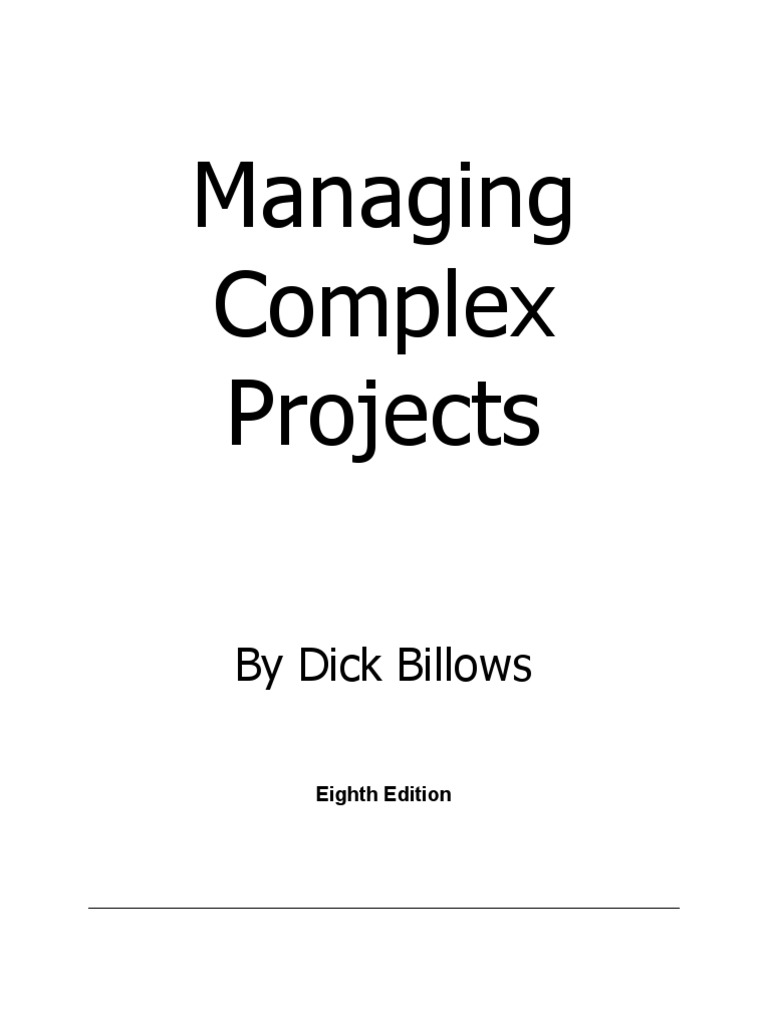Managing Complex Projects | PDF | Project Management | Motivation