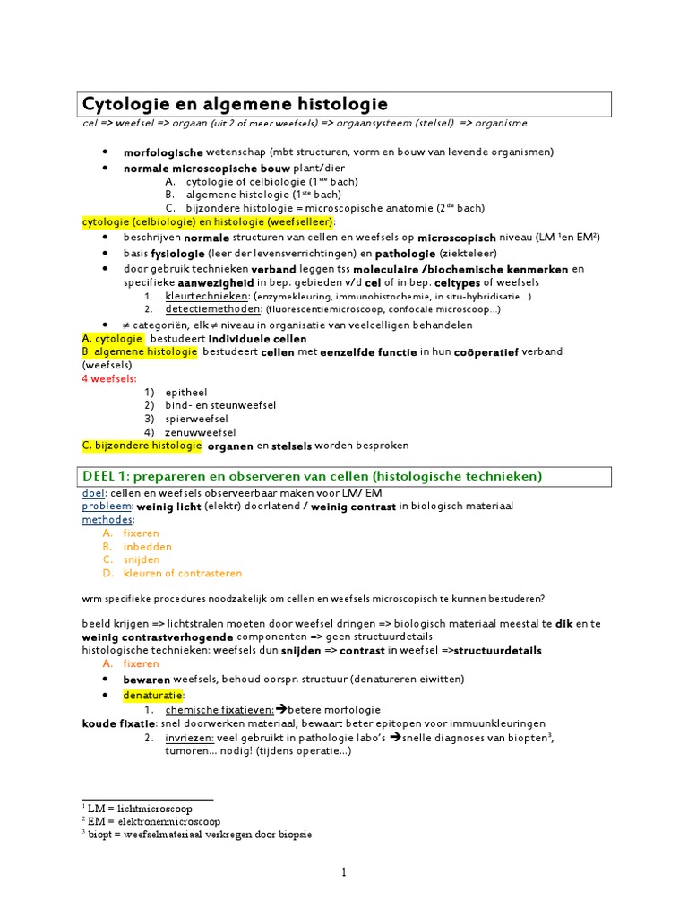 Cyto - en Histologie | PDF