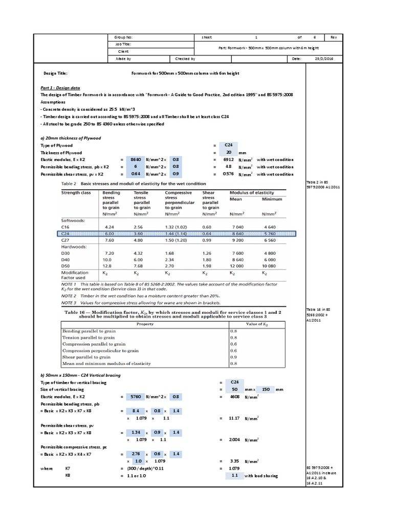 Column 6m | PDF | Bending | Elasticity (Physics)