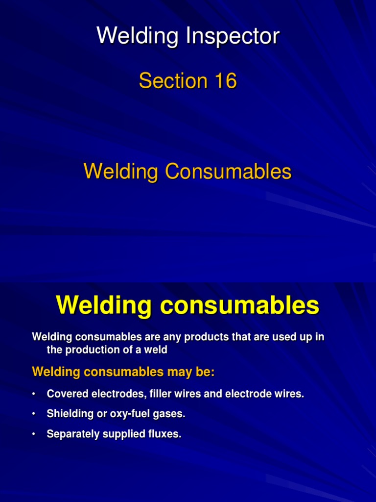 16 Welding Consumables | PDF | Welding | Construction