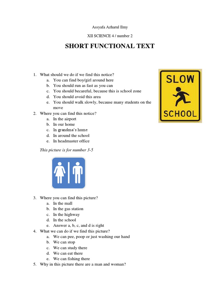 Short Functional Text Soal Jawab | PDF
