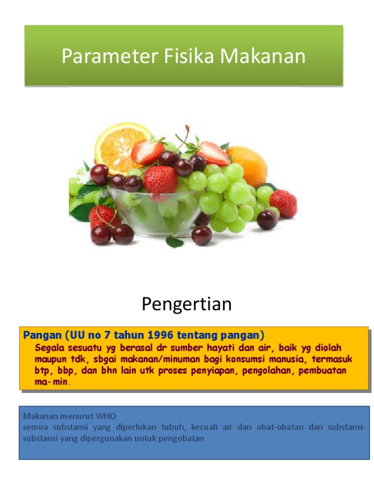 Parameter Fisika Makanan | PDF