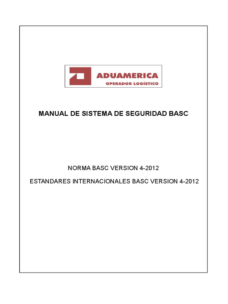 SSB Ma 01 Manual Basc | PDF | Logística | Planificación