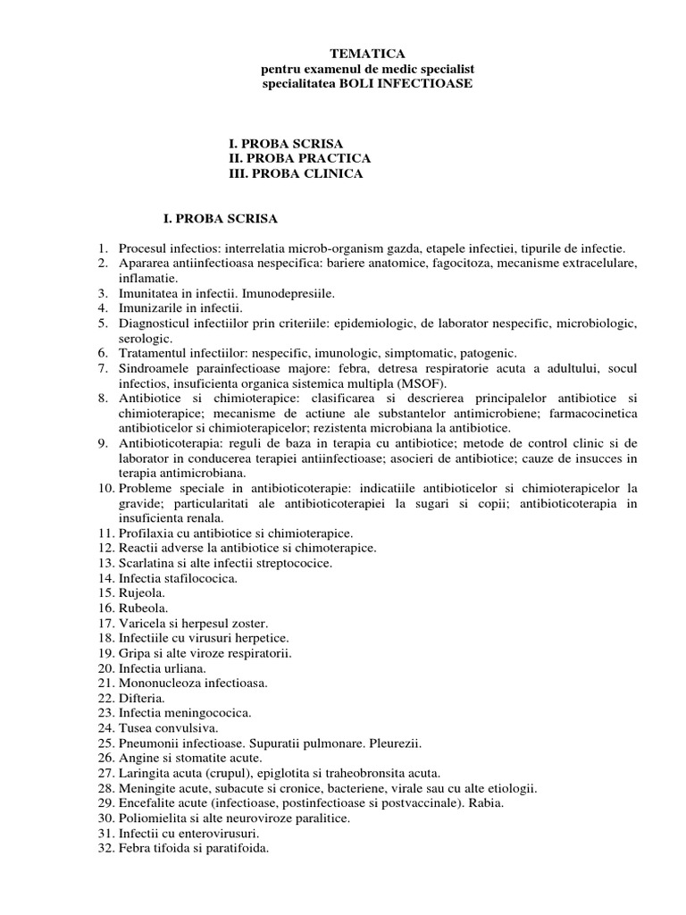 Boli Infectioase PDF | PDF