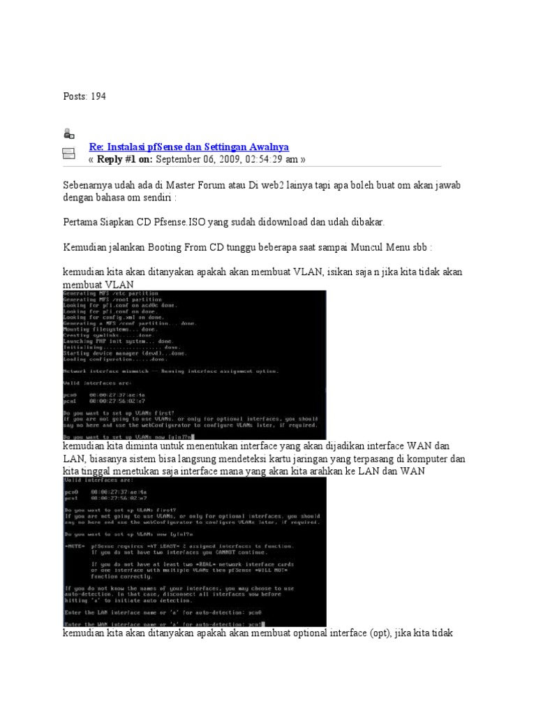 Instalasi dan Konfigurasi Awal pfSense | PDF | Paten