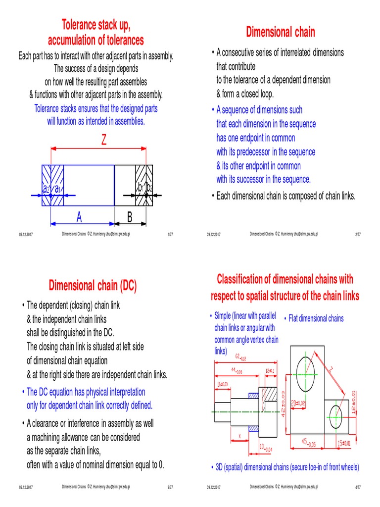 M&I 04-Dimensional Chains Stack Up2017 V02uncov | PDF | Engineering ...