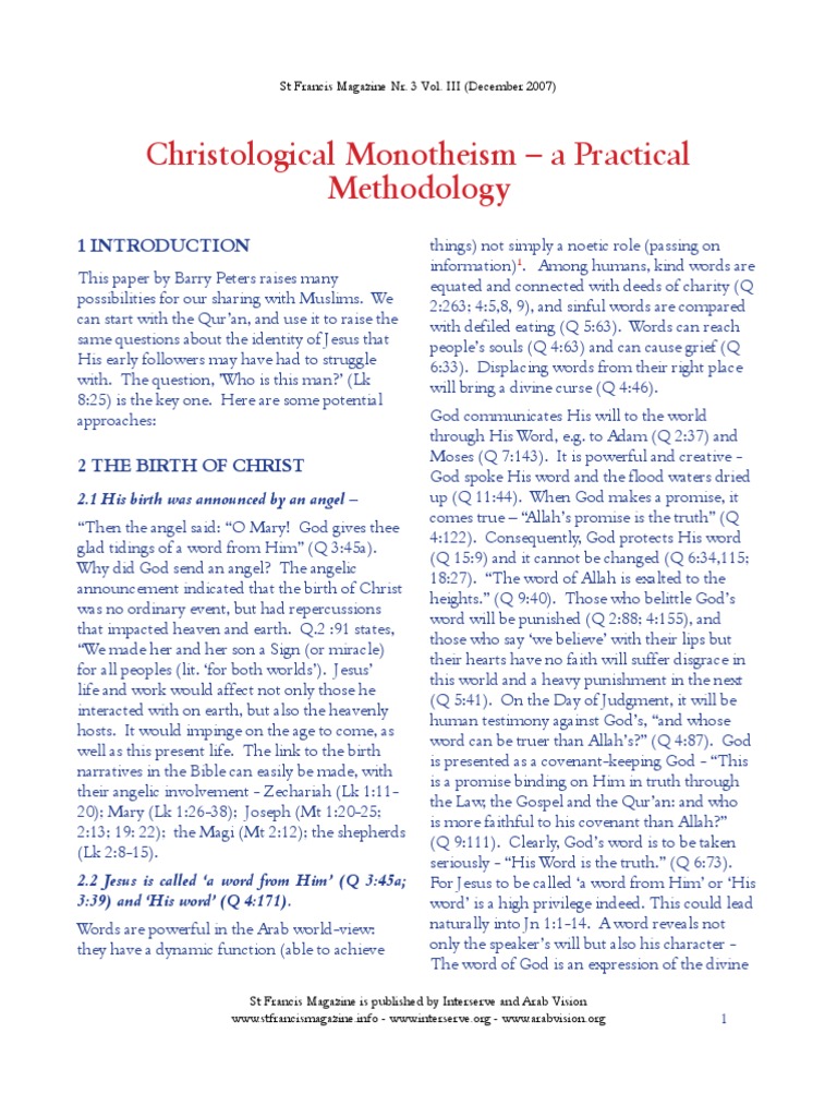 Christological Monotheism | PDF | Jesus In Islam | Adam