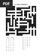 Sopa de Letras de Tabla Periódica de Los Elementos Químicos | PDF ...