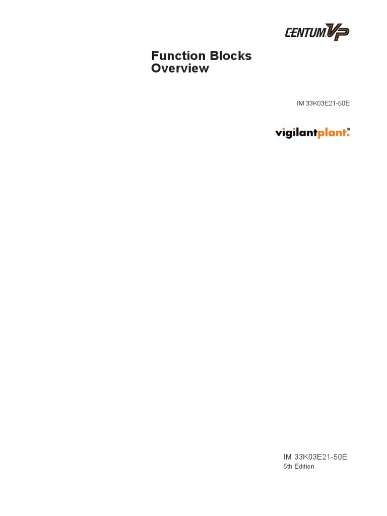 Function Blocks Overview CENTUM VP PDF | PDF | Computer Terminal ...