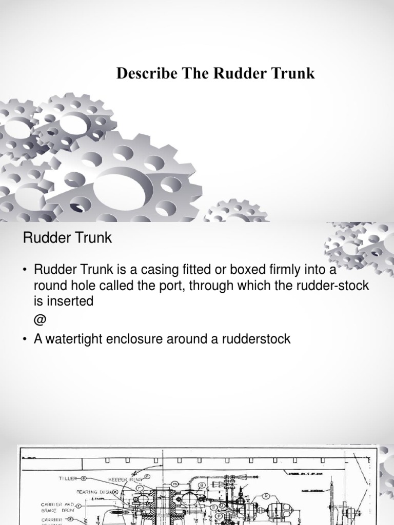 Describe The Rudder Trunk | PDF
